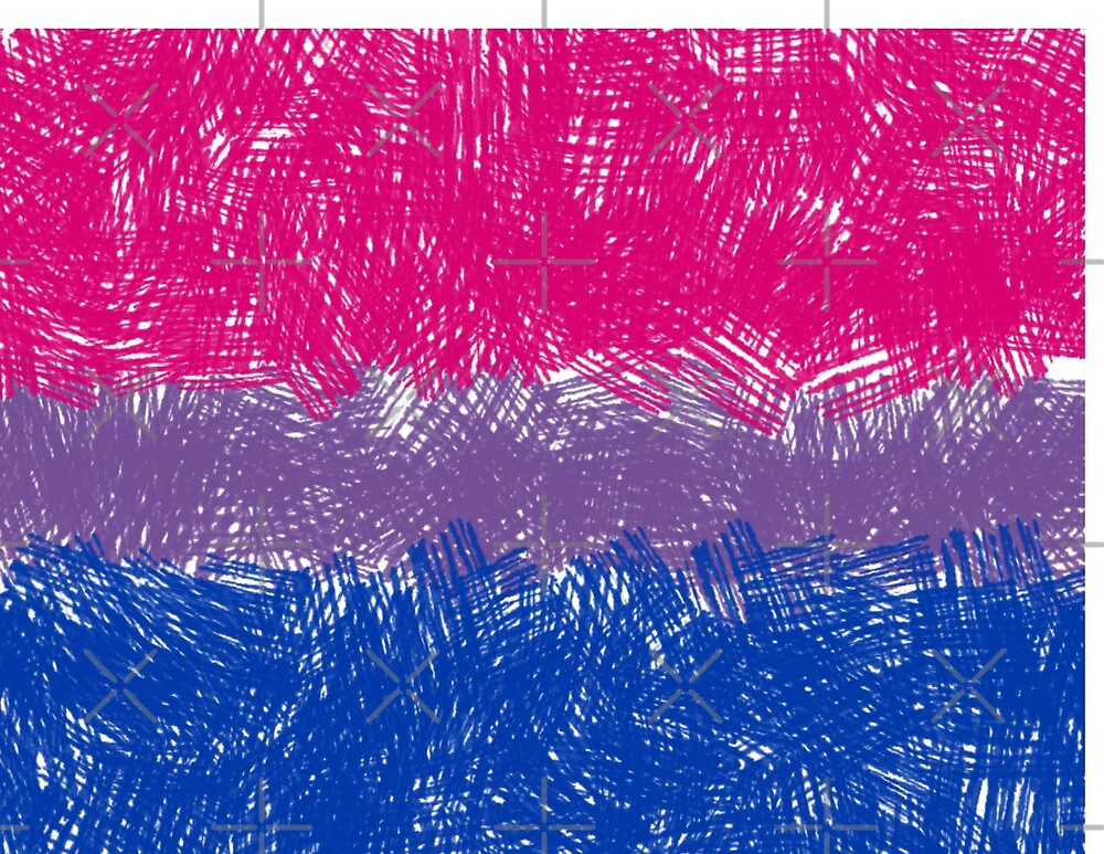 "Bi Pride Flag Crosshatch Design" by PurposelyDesign | Redbubble