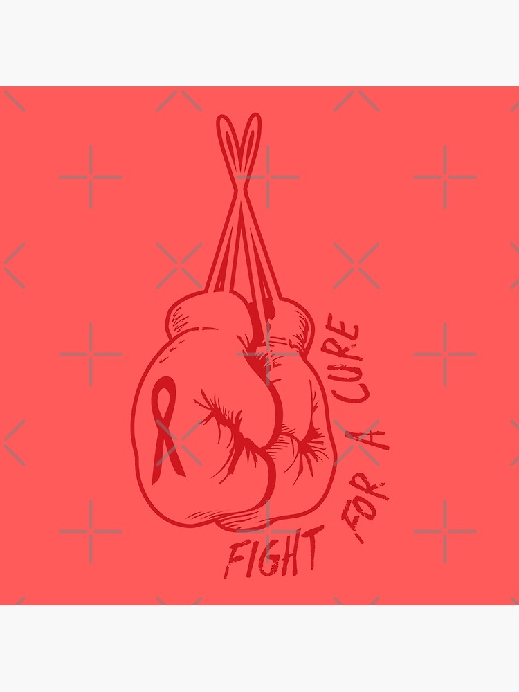 "Fight For a Cure - Red Outline" Poster for Sale by EthanDecker | Redbubble