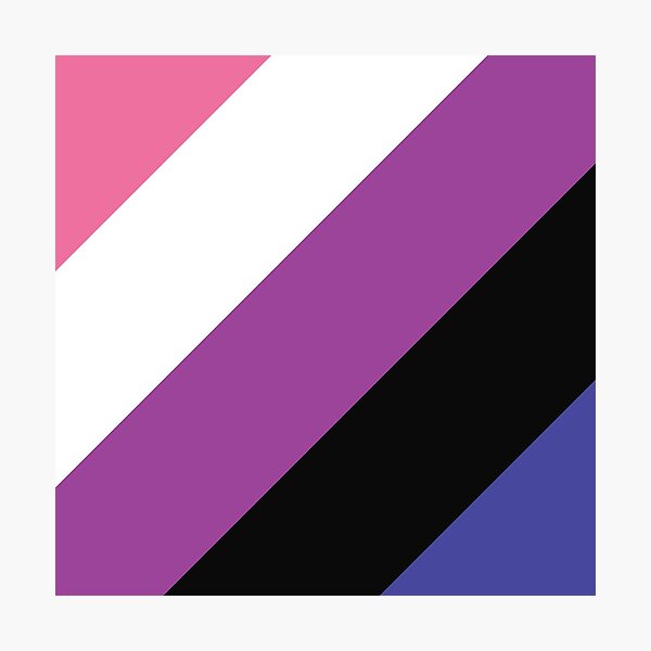 "Gender Fluid Community Minimal Diagonal Square Pride Flag ...