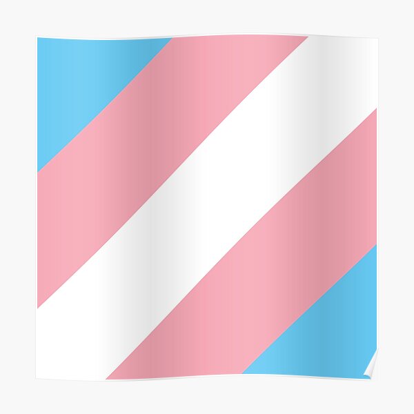"Transgender Community Minimal Diagonal Square Pride Flag" Poster for ...