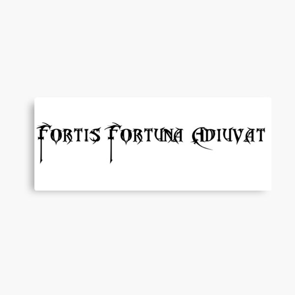 "Fortis Fortuna Adiuvat" Canvas Print by iMacMike | Redbubble