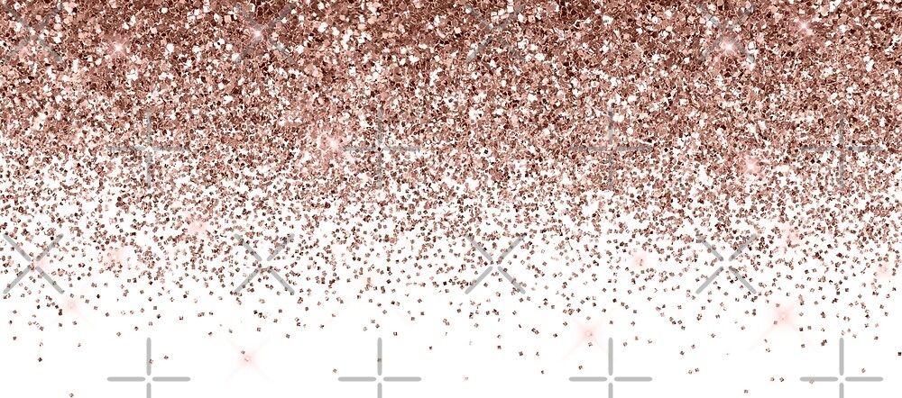 "Rose Gold Sparkle Glitter Fading Border " by ColorFlowArt | Redbubble