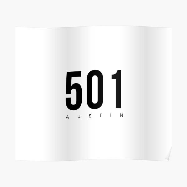 "Austin, AR - 501 Area Code" Poster for Sale by CartoCreative | Redbubble