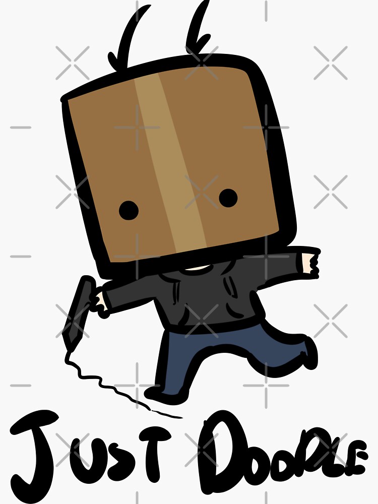 "Just Doodle " Sticker for Sale by TheHALOWORKSHOP | Redbubble