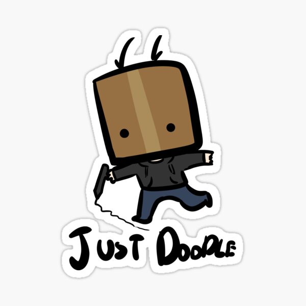 "Just Doodle " Sticker for Sale by TheHALOWORKSHOP | Redbubble