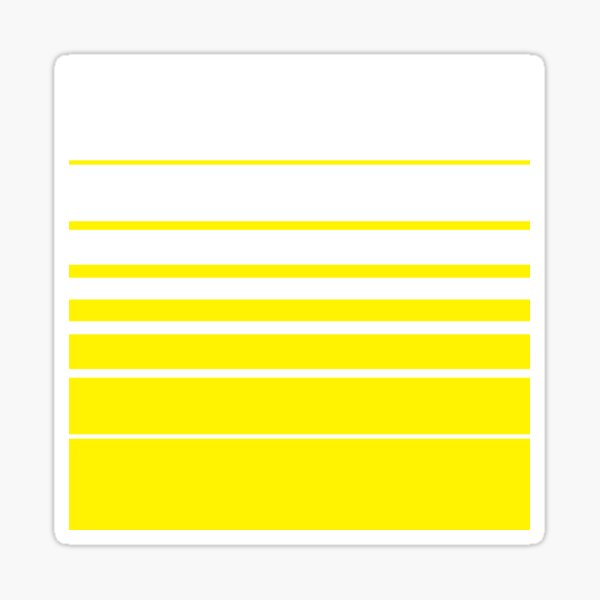 "Yellow Ombre Fibonacci stripes" Sticker by ImageNugget | Redbubble