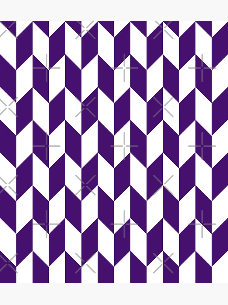 "Purple Thick Offset Chevrons" Sticker by ImageNugget | Redbubble