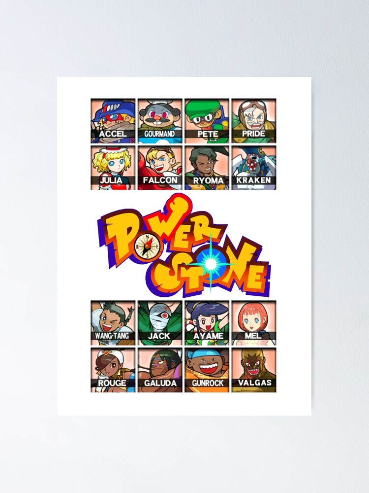 "Power Stone characters" Poster for Sale by BlankFuturez | Redbubble