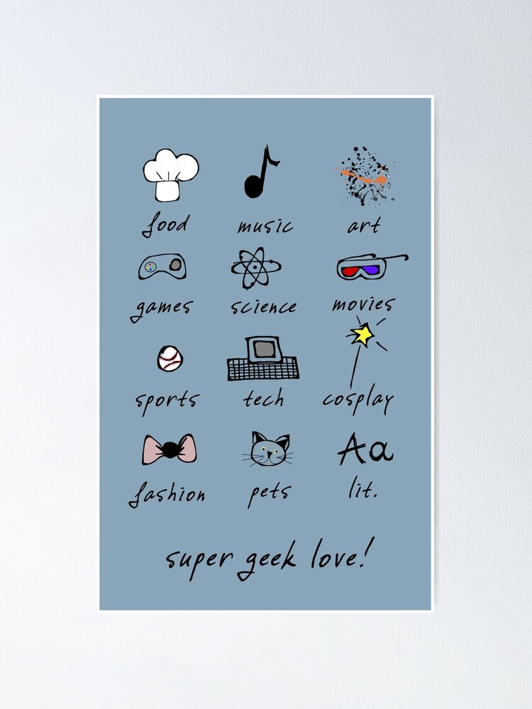 "geek love!" Poster by gasponce | Redbubble