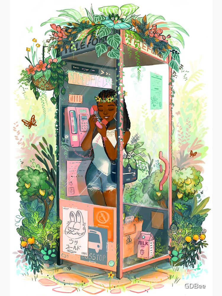 "Phone Booth" Sticker for Sale by GDBee | Redbubble