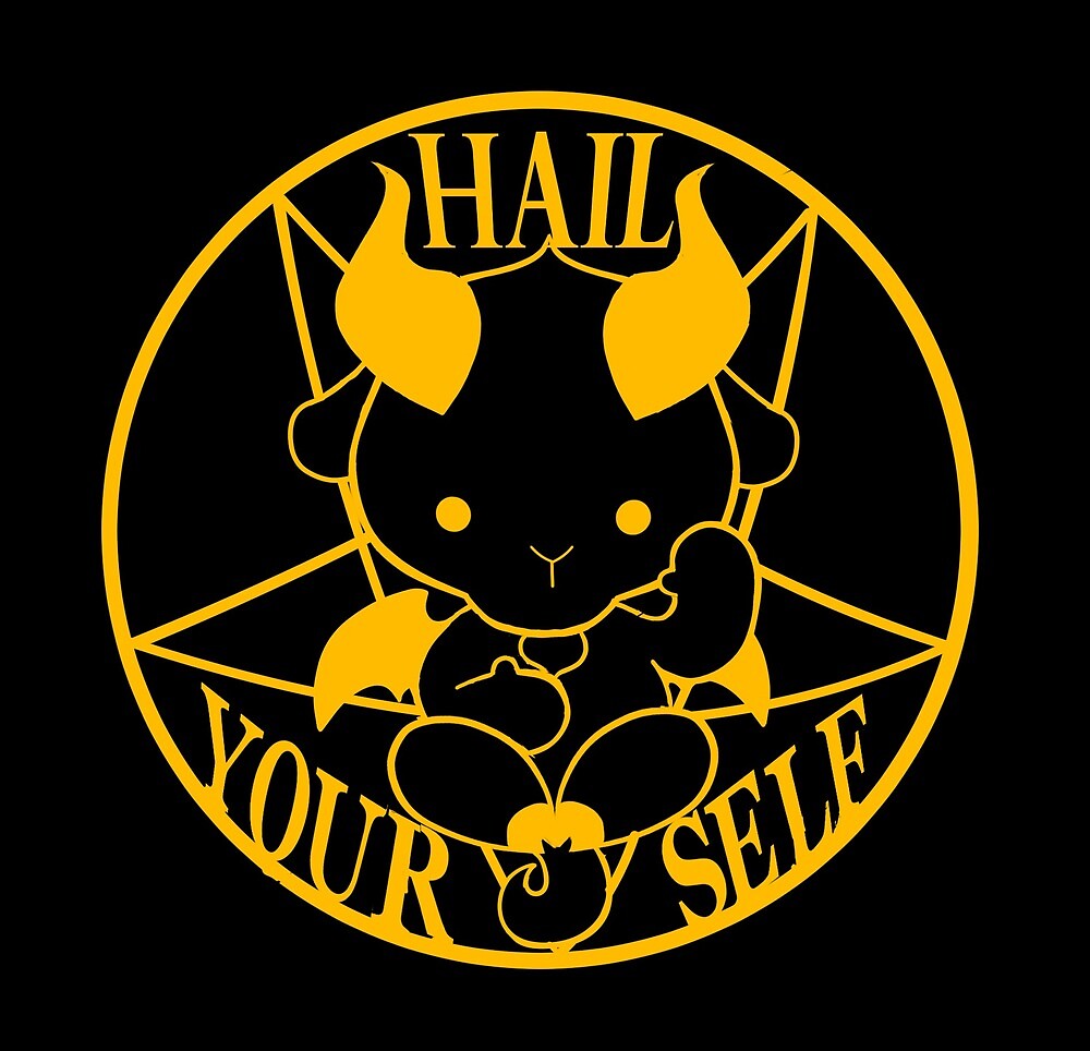 "Hello Satan Hail Yourself Gold" by melodiesofart | Redbubble