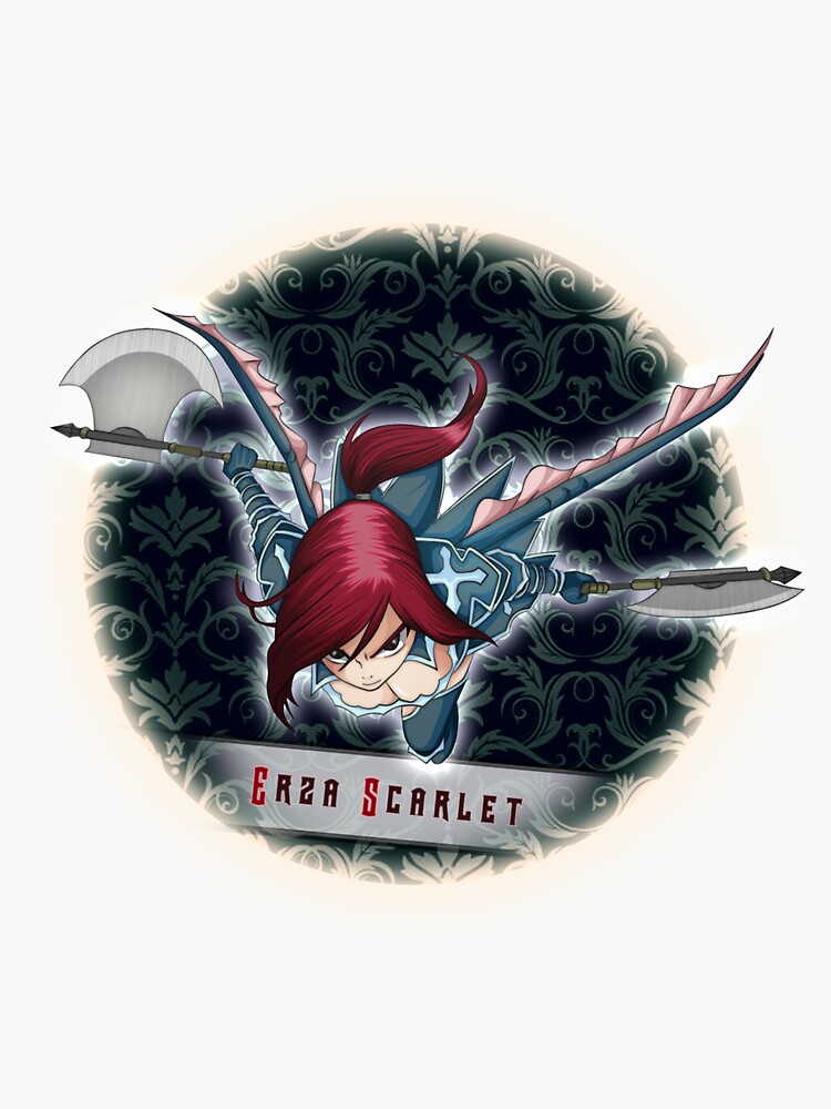 "Fairy Tail - Erza Scarlet²" Sticker by IzayaUke | Redbubble
