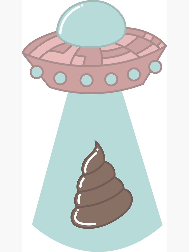 "Funny spaceship and poop" Poster for Sale by daustickers | Redbubble