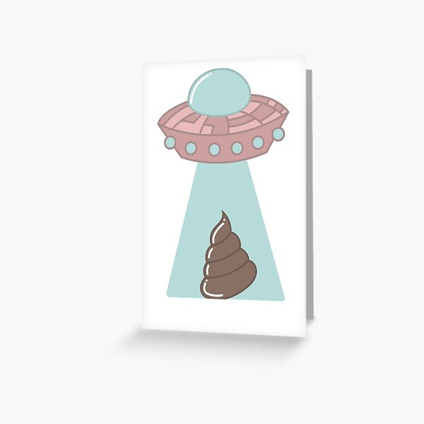 "Funny spaceship and poop" Greeting Card by daustickers | Redbubble
