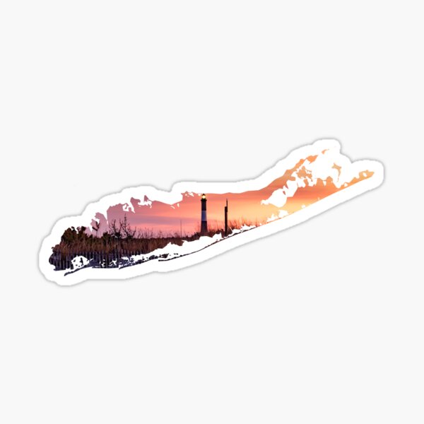 "Fire Island Lighthouse Long Island Map" Sticker by love-longisland ...