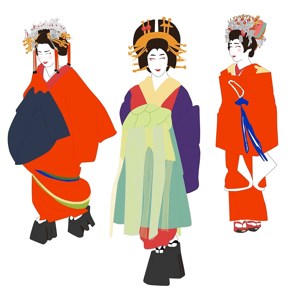 "Tayuu, Oiran, and Shinzo" by KHRArts | Redbubble
