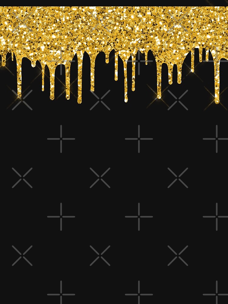 "Gold Glitter Sparkle Drips" T-shirt for Sale by ColorFlowArt ...
