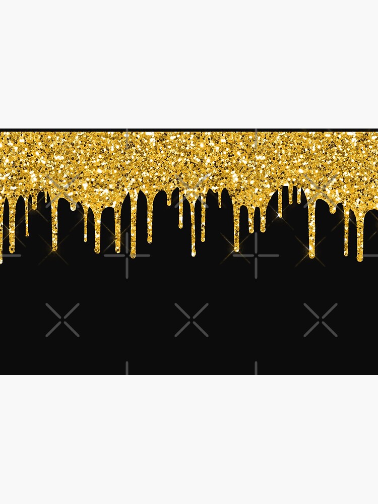 "Gold Glitter Sparkle Drips" Zipper Pouch for Sale by ColorFlowArt ...