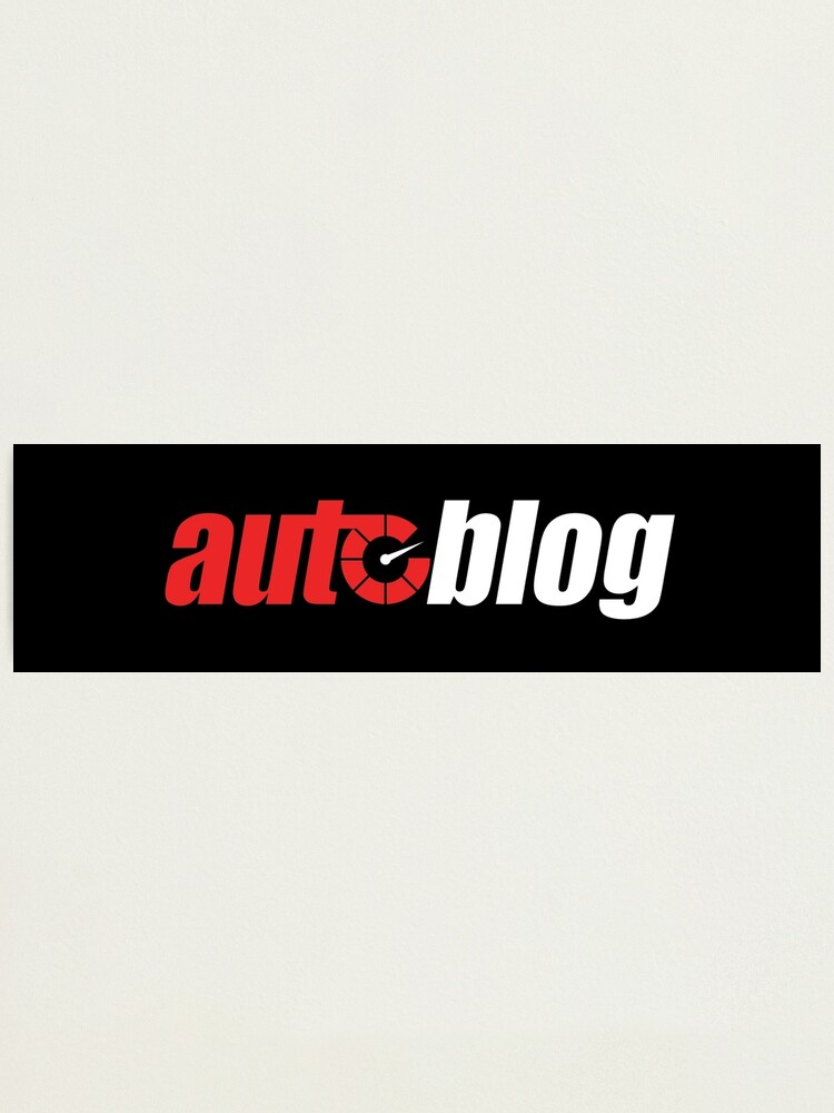 "Autoblog Logo Inverted" Photographic Print by Autoblog | Redbubble