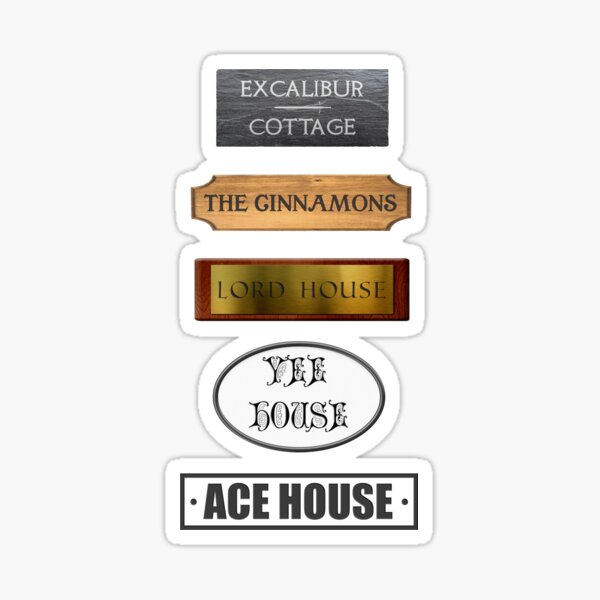 "Alan Partridge House Names" Sticker for Sale by 8mmAttire | Redbubble