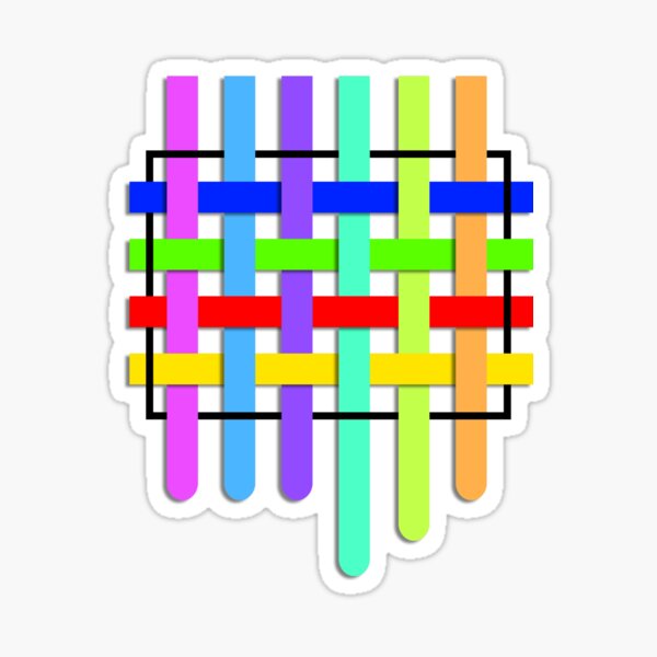 "Lattice Color" Sticker for Sale by YOVEY | Redbubble
