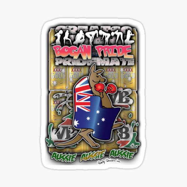 "*BEST* Aussie Bogan Pride Design" Sticker by art-junky | Redbubble