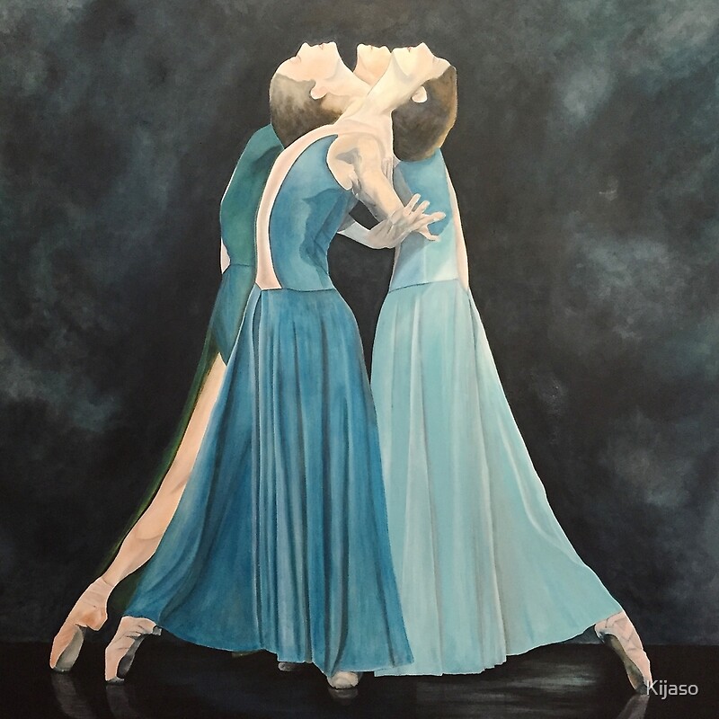 "Blue Dancers" by Kijaso | Redbubble