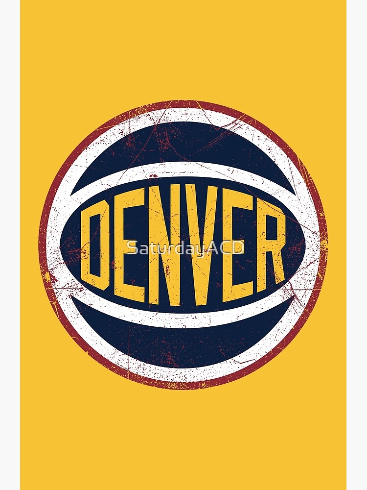 "Denver Retro Ball - Gold" Poster by SaturdayACD | Redbubble