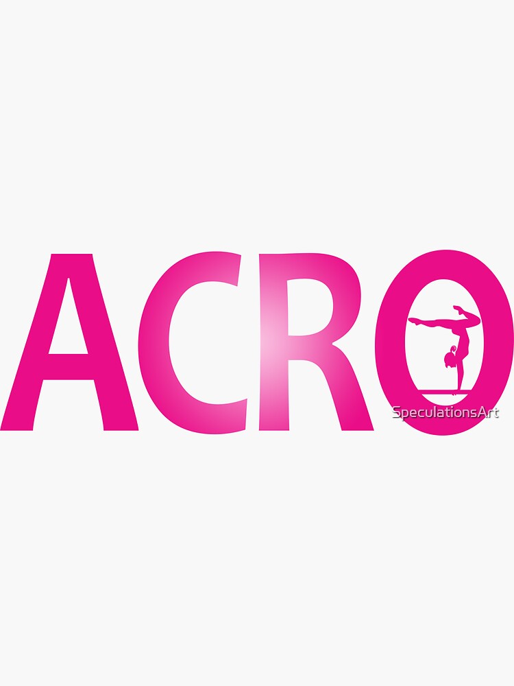 "Handstand Acro Pink" Sticker by SpeculationsArt | Redbubble