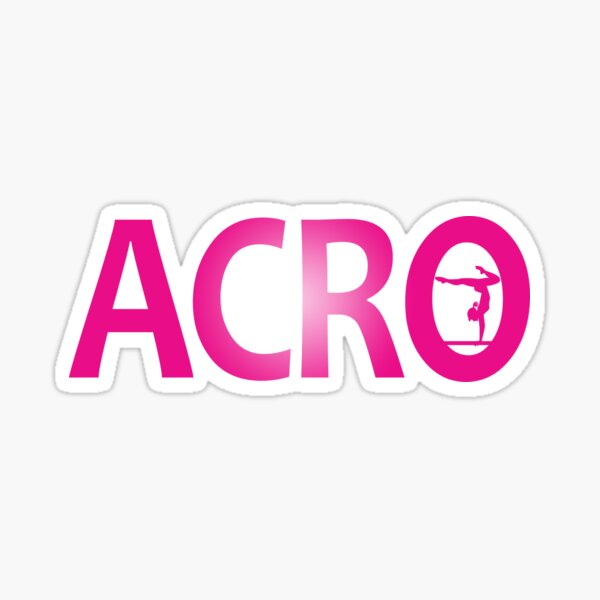 "Handstand Acro Pink" Sticker by SpeculationsArt | Redbubble