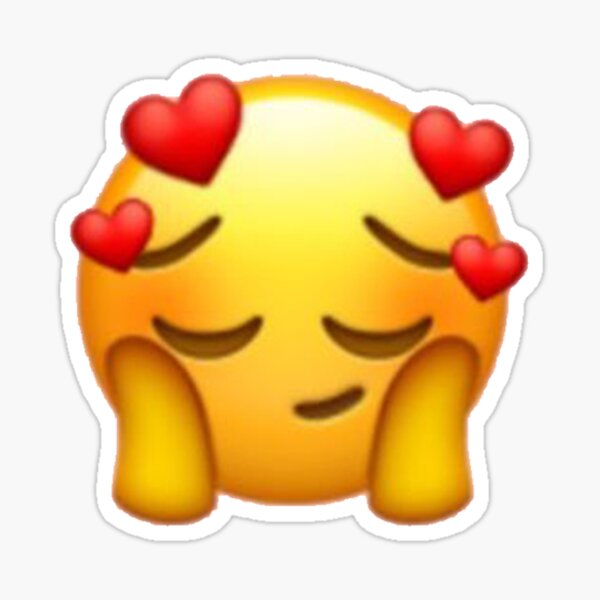 "in love emoji sticker" Sticker for Sale by aliciaspencer | Redbubble