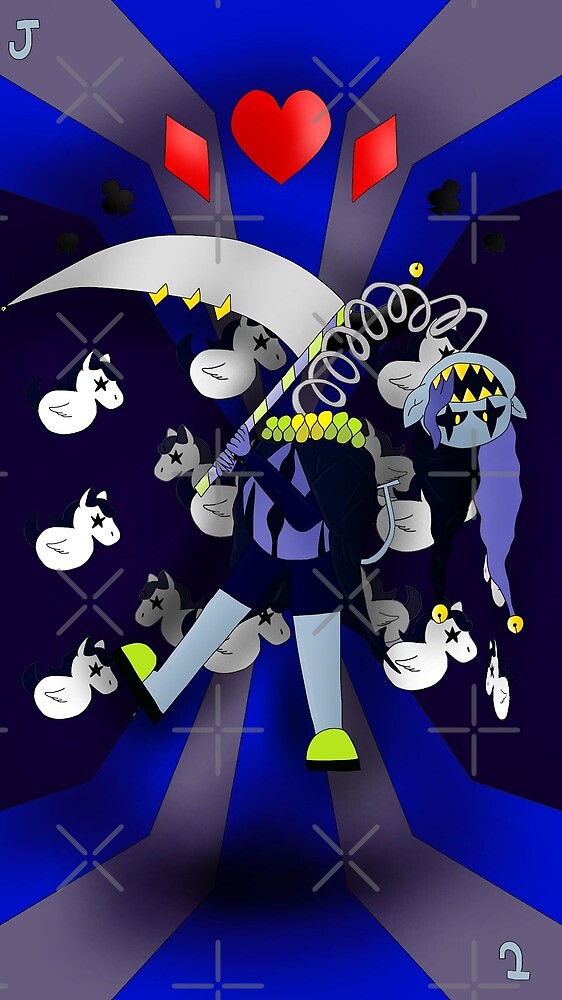 "Undertale Deltarune Jevil Fanart" by Omega-Flowey | Redbubble