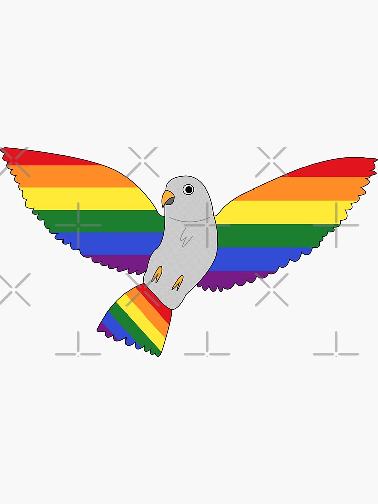 "Gay Pride Bird" Sticker by JettaPilots | Redbubble