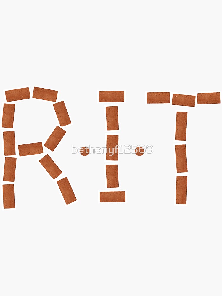 "Brick RIT" Sticker by bethanyf12569 | Redbubble