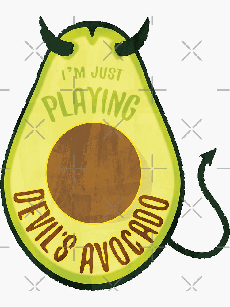 "Devil's avocado" Sticker for Sale by TReich03 | Redbubble