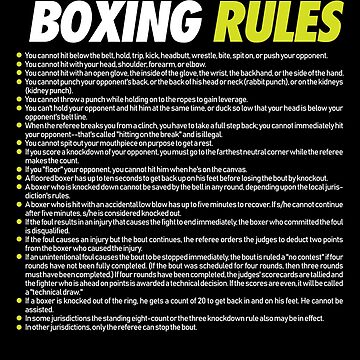 "Boxing Rules" Poster for Sale by BOBSMITHHHHH | Redbubble