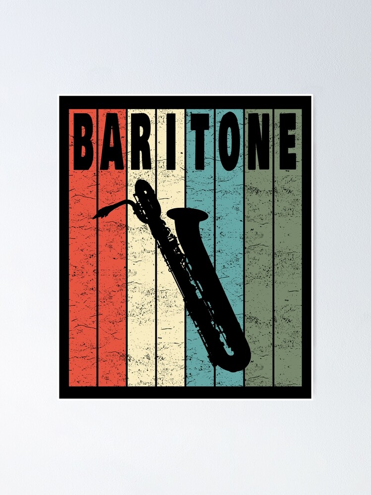 "Vintage Baritone Saxophone" Poster by 2djazz | Redbubble