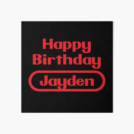 "Jayden Happy Birthday Gift Video Games Retro" Art Board Print by ...