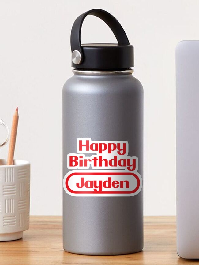 "Jayden Happy Birthday Gift Video Games Retro" Sticker for Sale by ...