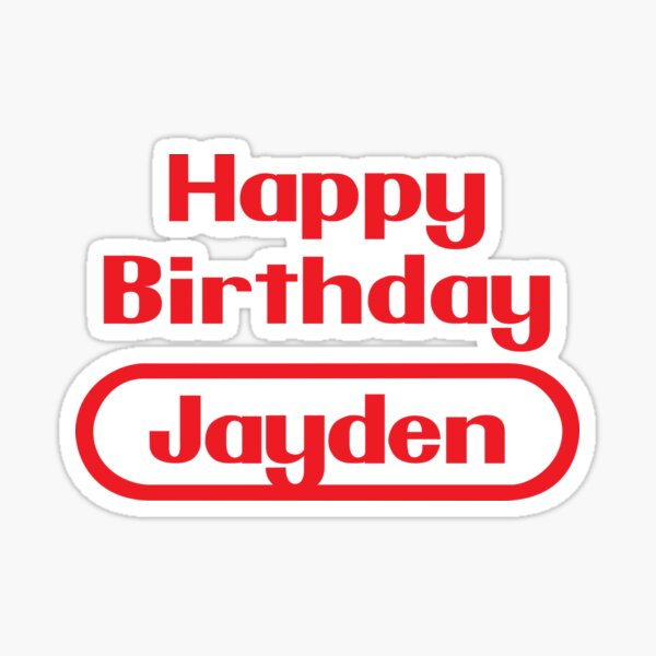 "Jayden Happy Birthday Gift Video Games Retro" Sticker for Sale by ...