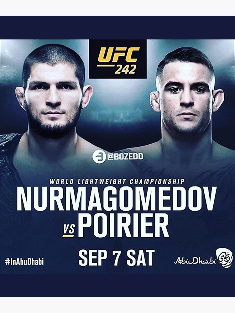 Póster «Evento oficial de Khabib Nurmagomedov Abu Dhabi UFC 242 Vs ...