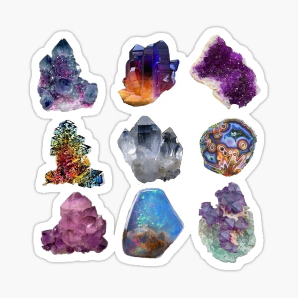 "Crystals sticker set" Sticker for Sale by Alicialovestv | Redbubble