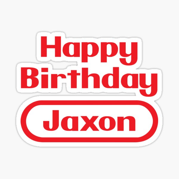 "Jaxon Happy Birthday Gift Retro Video Games " Sticker for Sale by ...