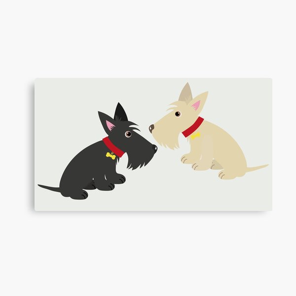 "Scottie Friends © Copyright Bonnie Portraits" Canvas Print by ...