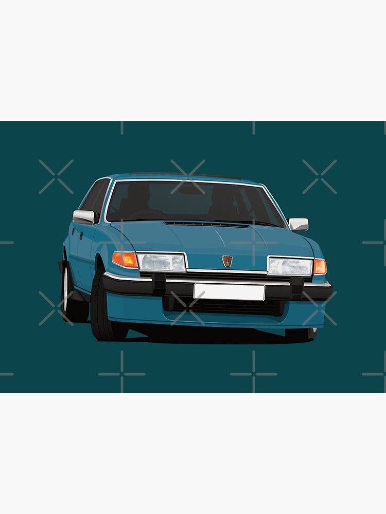 "Rover SD1 2500 - turquoise - car illustration" Poster by knappidesign ...