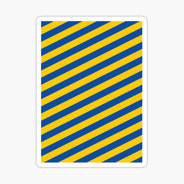 "Leeds United Blue and Yellow Angled Stripes" Sticker for Sale by ...