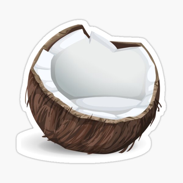 "Cartoon Coconut" Sticker for Sale by LTTRBX | Redbubble