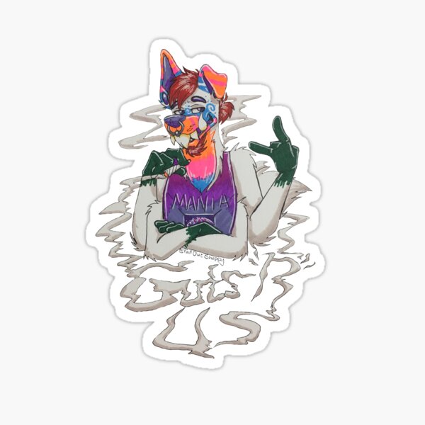 "Guts "R" Us Logo "Smoke"" Sticker for Sale by FallOutSheppy | Redbubble