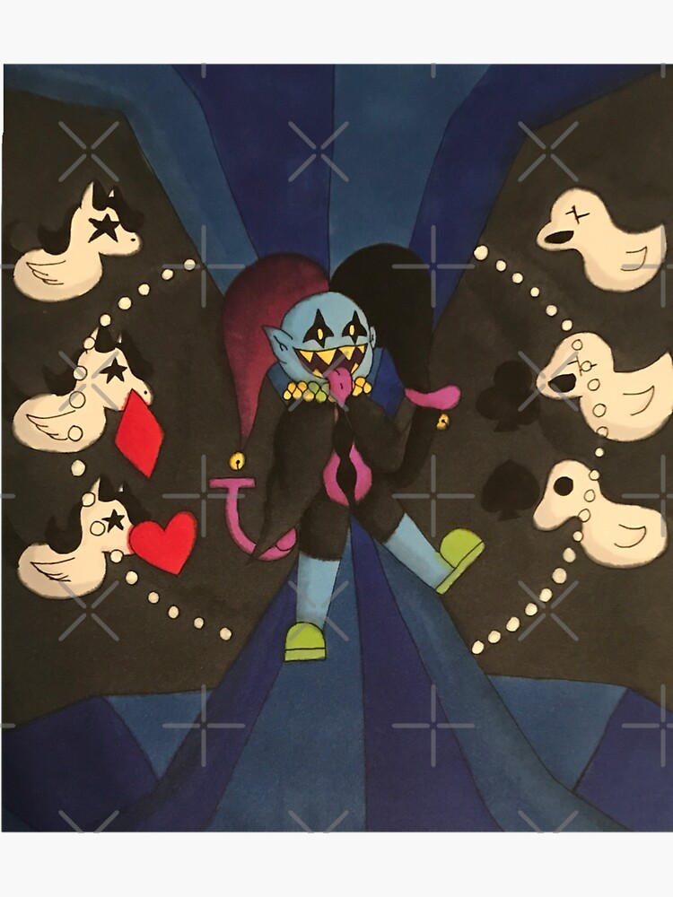 Pegatina «Jevil deltarune undertale fanart» de Omega-Flowey | Redbubble