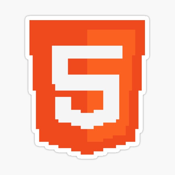 "HTML5 Retro 8-Bit Logo" Sticker for Sale by sirajcho | Redbubble